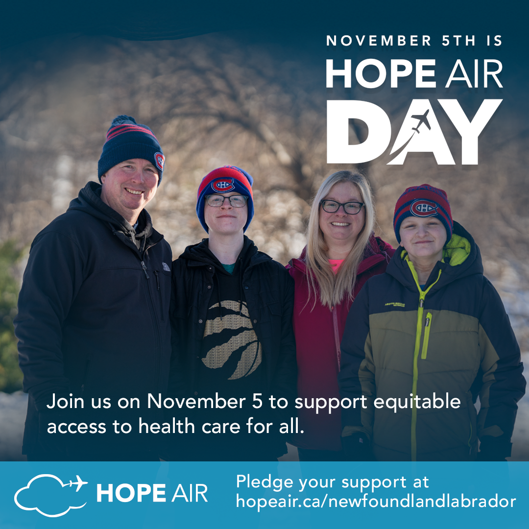 November 5th is Hope Air Day in Newfoundland & Labrador | Hope Air